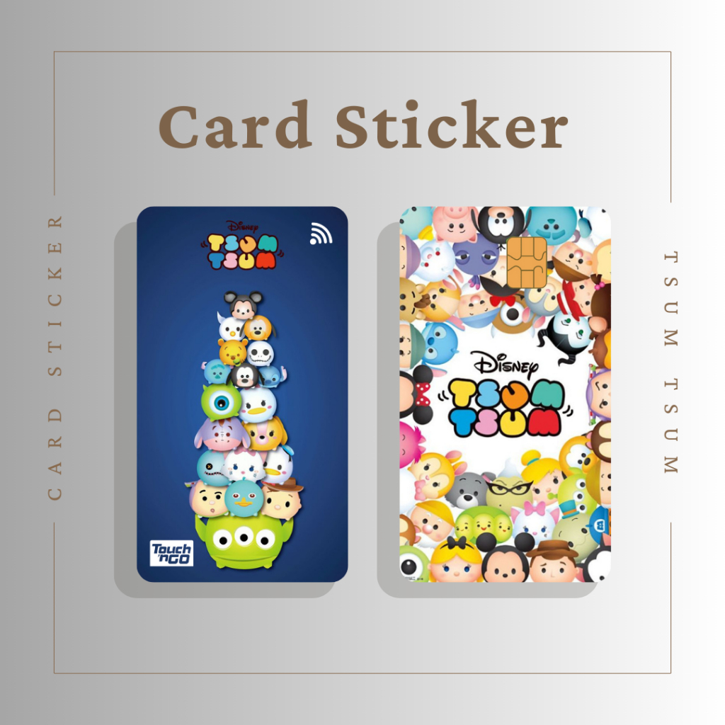 TSUM TSUM CARD STICKER - TNG CARD / NFC CARD / ATM CARD / ACCESS CARD ...