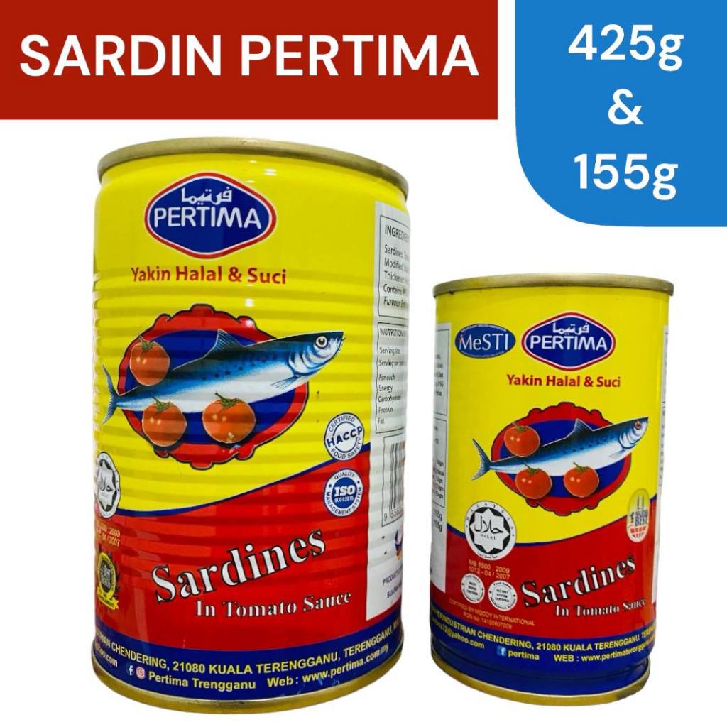 Pertima Sardin Sos Tomato /Produk muslim/FOOD/INSTANT/MAKANAN | Shopee ...