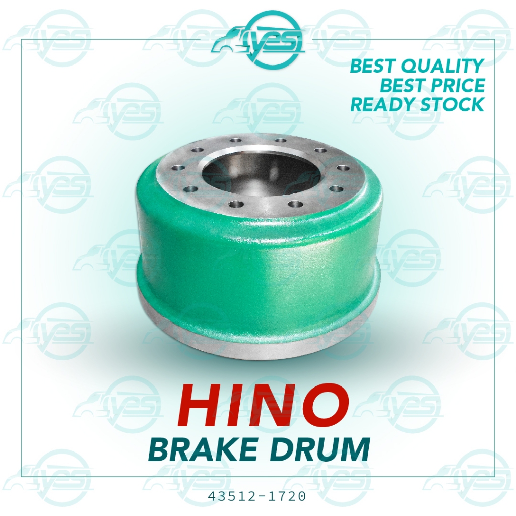 HINO ZM RR BRAKE DRUM 8" 10H TRUCK LORRY 43512-1720 | Shopee Malaysia