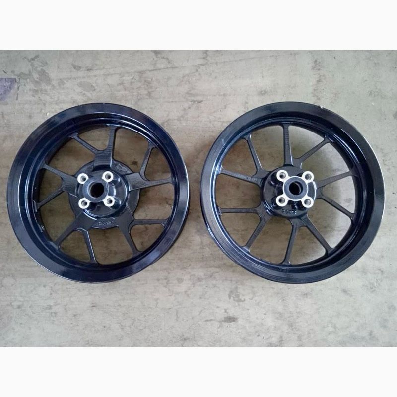 KAWASAKI KSR KSR110 SPORT RIM BLACK / WHITE DEPAN BELAKANG READY STOCK ...