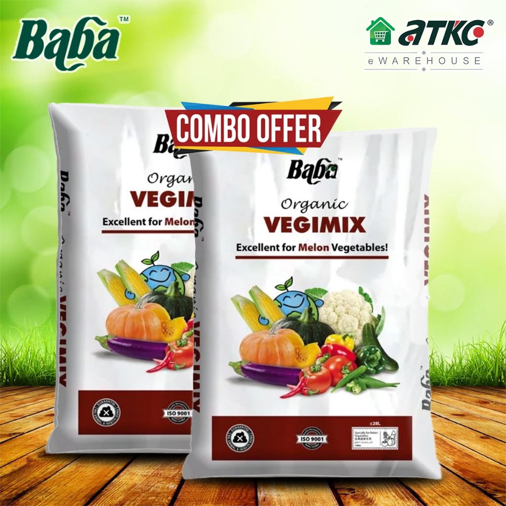 [COMBO] 2x Tanah Vegimix Organik Baba untuk Sayuran Berbuah 28L ...