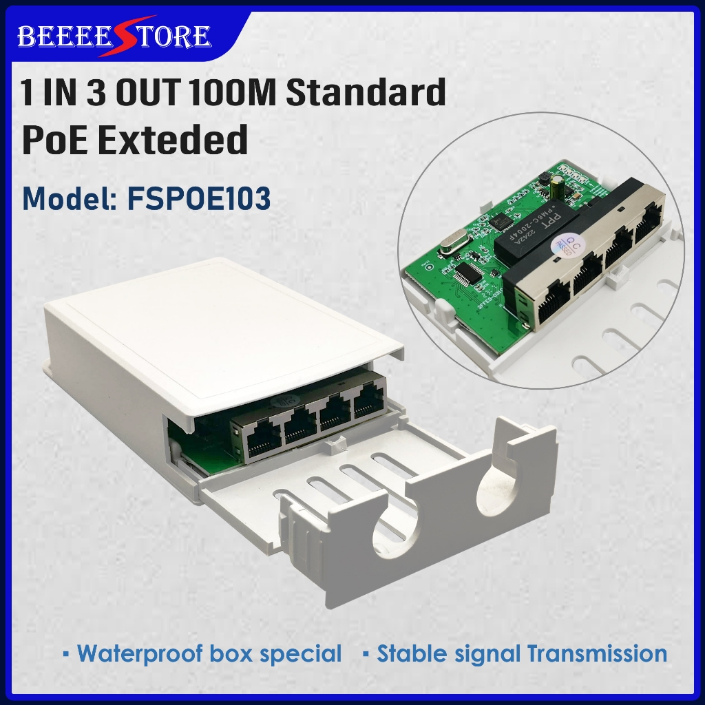 100Mbps 3 Port POE Extender for NVR IP Camera AP IP VOICE POE POE ...