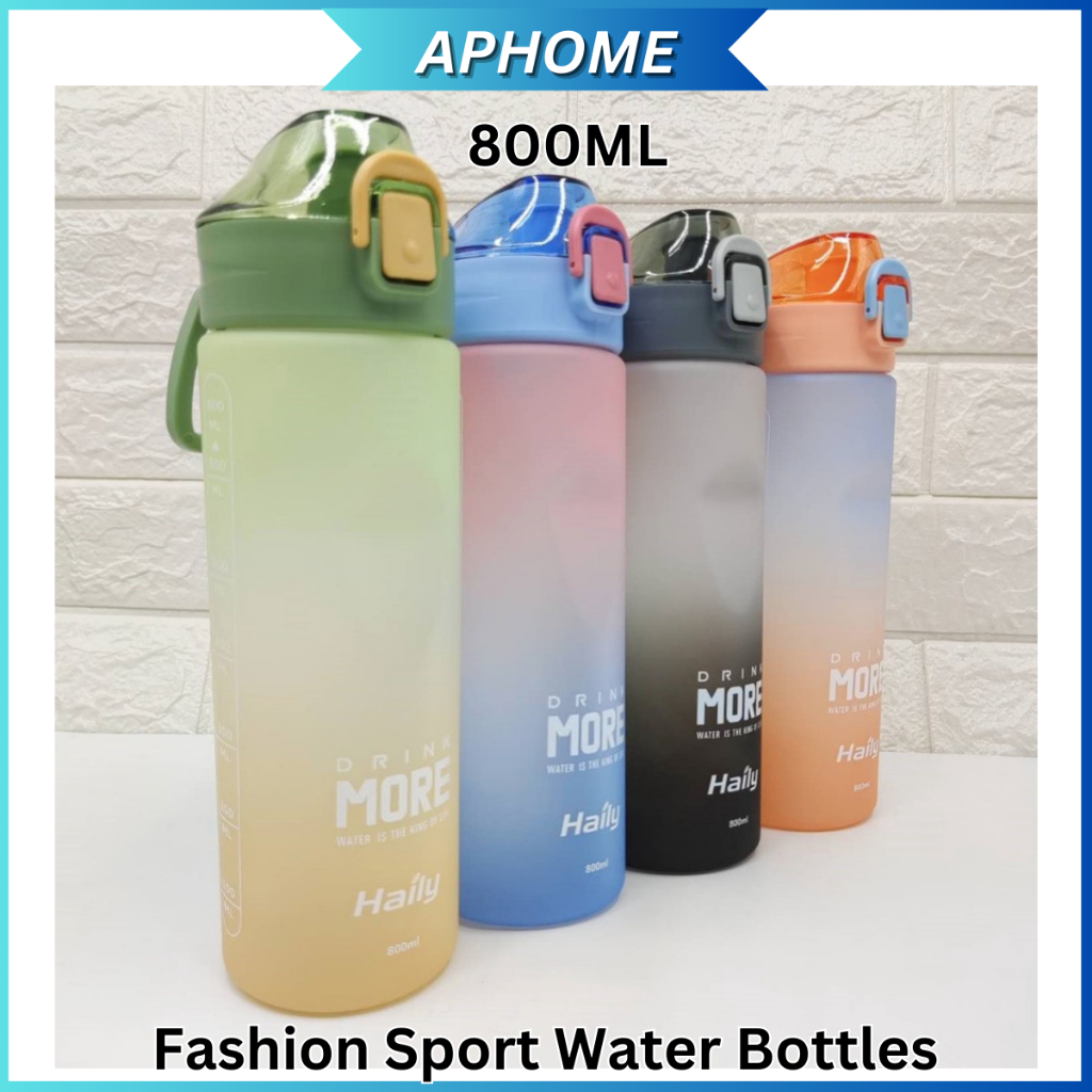800ml Large Capacity Water Bottle Fashion Sport Bottle Leak-Proof Travel Drink Bottle BPA Free ...