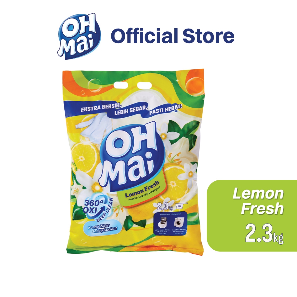 OH MAI Laundry Powder Detergent - Lemon Fresh (2.3kg) | Shopee Malaysia