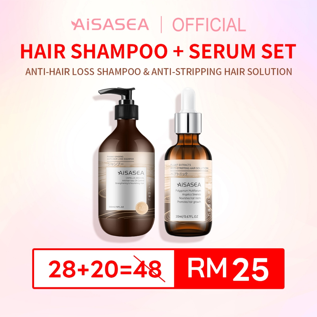【Live】AISASEA Anti Hair Loss Care Set Contains Anti Hair Loss Shampoo ...