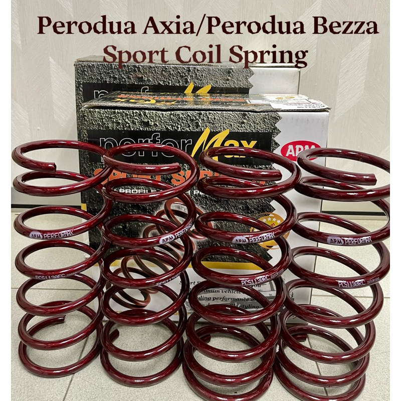 Apm Performax Perodua Axia/Bezza Lowered Sport Coil Spring set(4pcs ...
