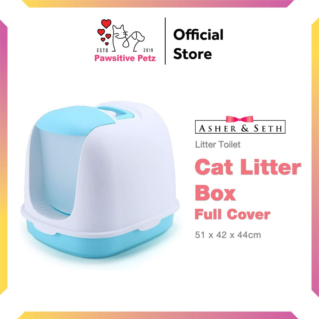 Candy Full Cover Litter Box Bekas Kucing Tandas Kucing Pets Cat Litter ...
