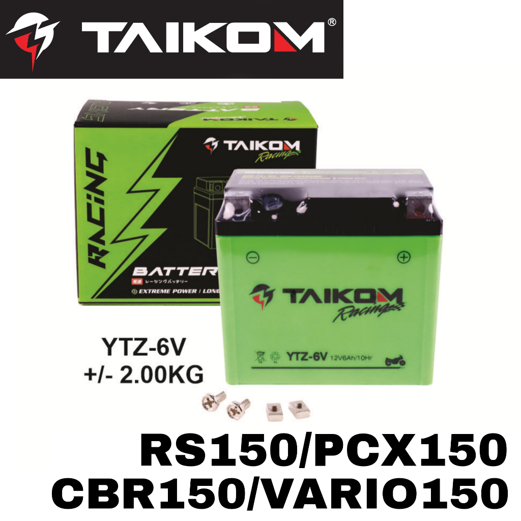 YTZ6V YTZ6 TAIKOM RACING Battery Bateri NVX V2 NMAX V2 RS150 Vario150 ...