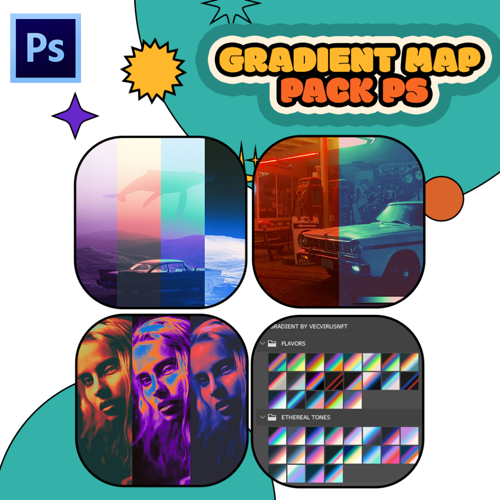 ADOBE PHOTOSHOP GRADIENT MAP PACKS | FOR EDITING | Shopee Malaysia