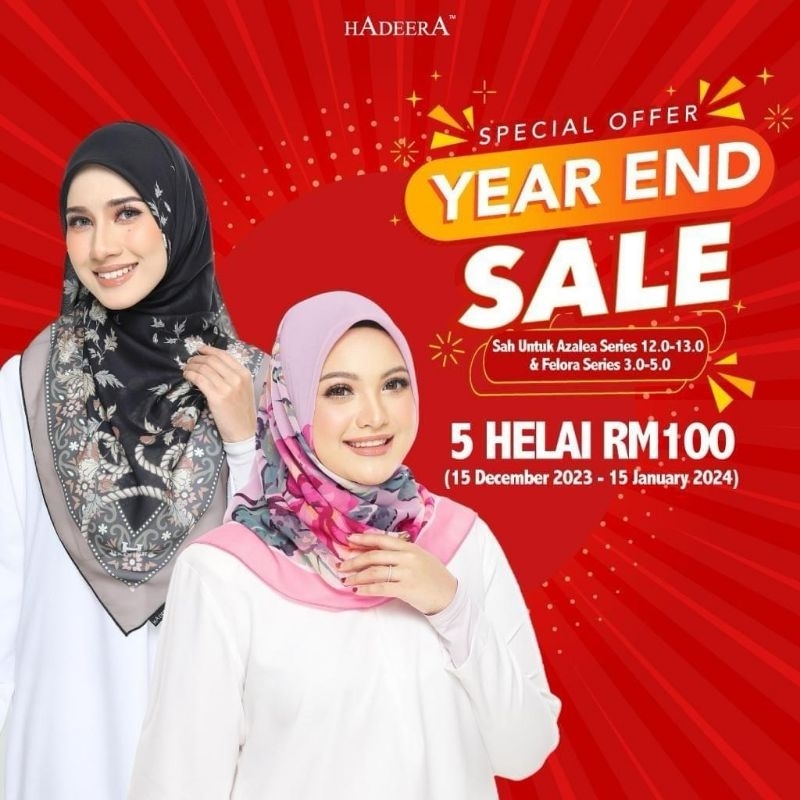 Hadeera Bawal Azalea Series 12 Tudung Chiffon Sakoora Premium Bidang 48 ...