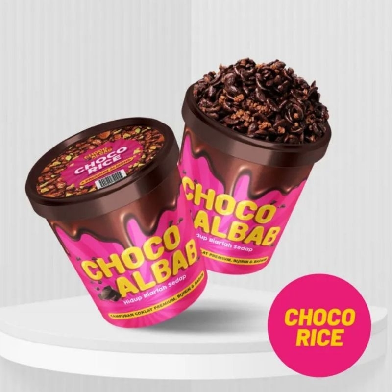 Choco Rice | Choco Albab Milk Chocolate Choco Tub Pink with Premium ...