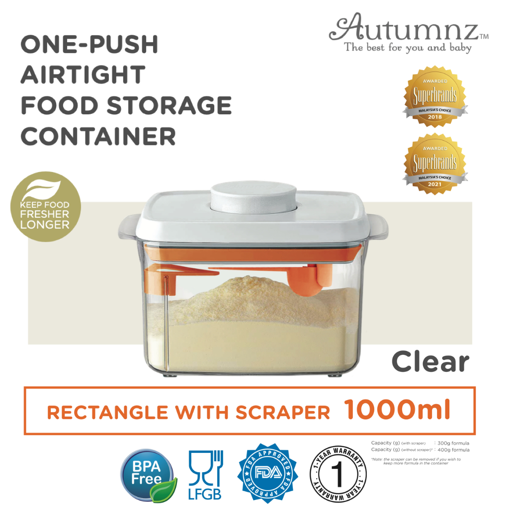 Autumnz - One-Push Airtight Food Storage Container (with spoon ...