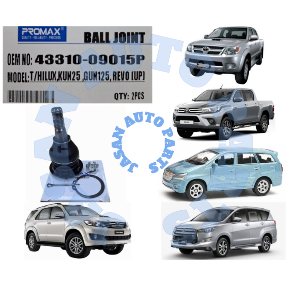TOYOTA HILUX KUN25,GUN125(REVO), FORTUNER KUN50,GUN155, INNOVA TGN40 ...