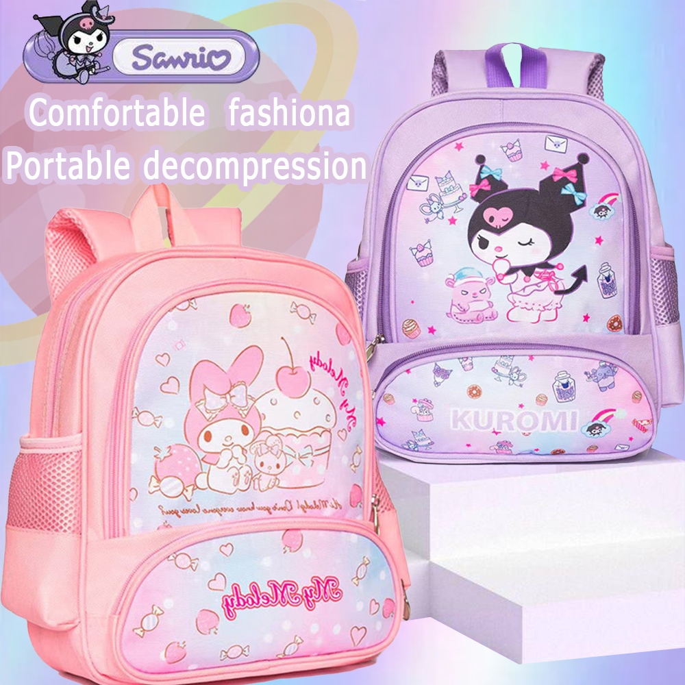 Beg Sekolah Kuromi Kids Backpack Cute Sanrio Series Cinnamoroll Kuromi ...