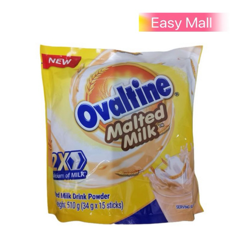 Ovaltine Milk Malt White 510g (15's x 34g) exp 2026 | Shopee Malaysia