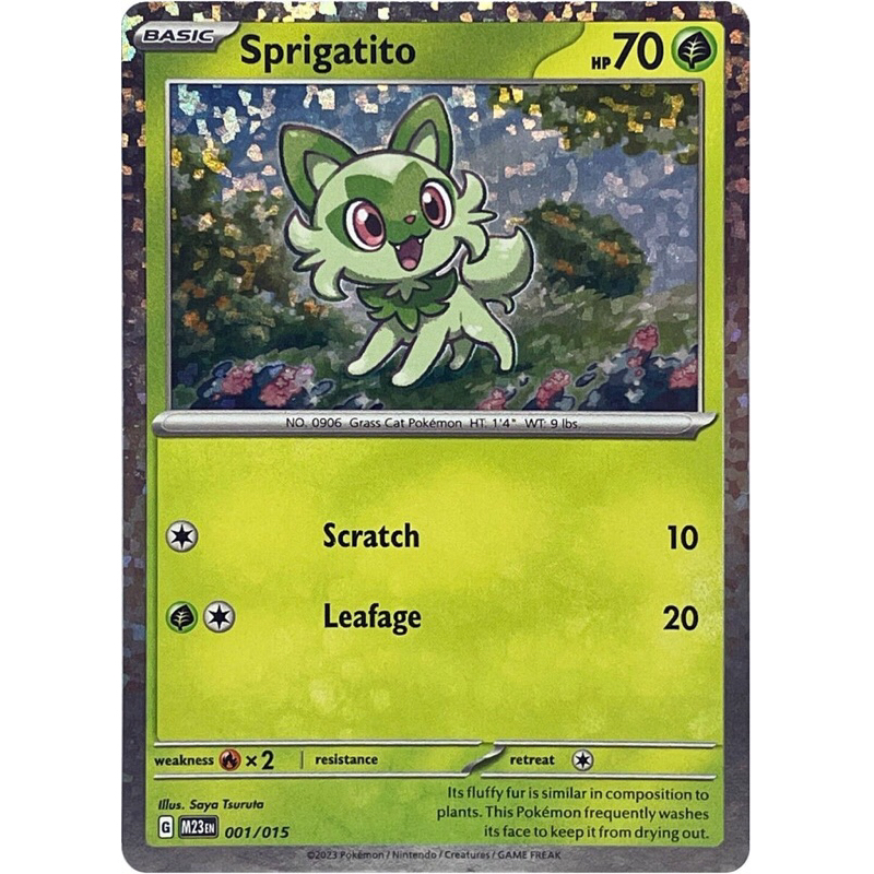Pokemon tcg Sprigatito - 001/015 - Holo Promo McDonald's MCD Promos M23 ...