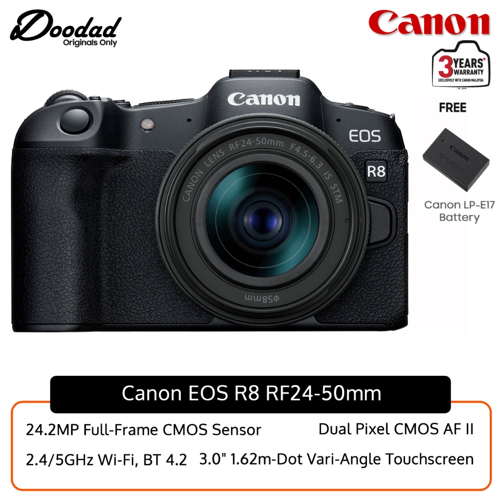 Canon EOS R8 KIT ( RF 24-50MM ) | Shopee Malaysia