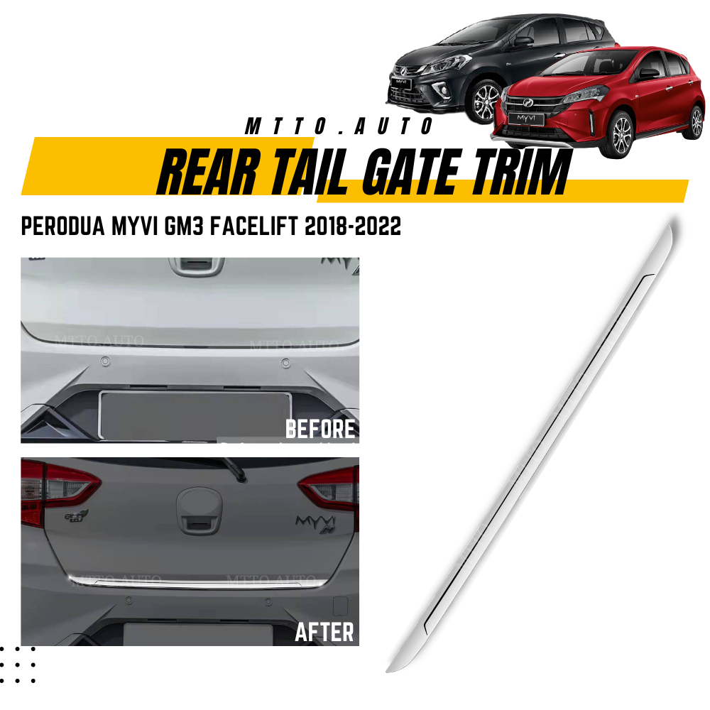 MTTO Perodua Myvi 2018-2022 Interior Car Rear Tail Gate Trim Garnish ...
