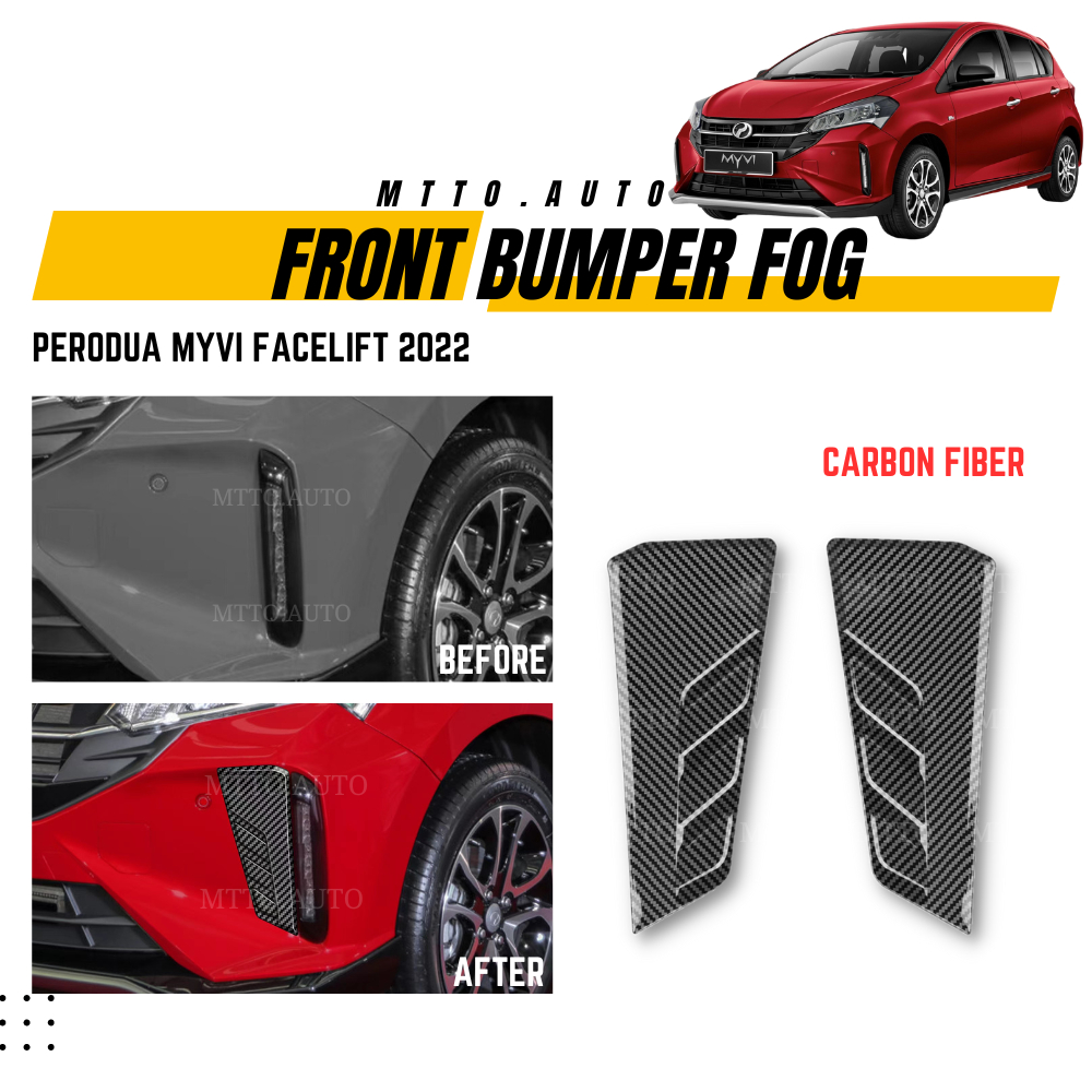 MTTO Perodua Myvi 2022 Facelift Exterior Front Bumper Fog Running ...