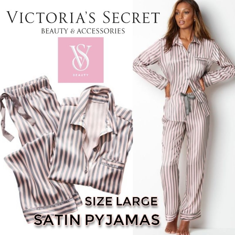 💯🇲🇾 𝙑𝙄𝘾𝙏𝙊𝙍𝙄𝘼'𝙎 𝙎𝙀𝘾𝙍𝙀𝙏 𝙆𝙇 𝘽𝙊𝙐𝙏𝙄𝙌𝙐𝙀 | LONG SLEVE SATIN PYJAMAS PINK ...