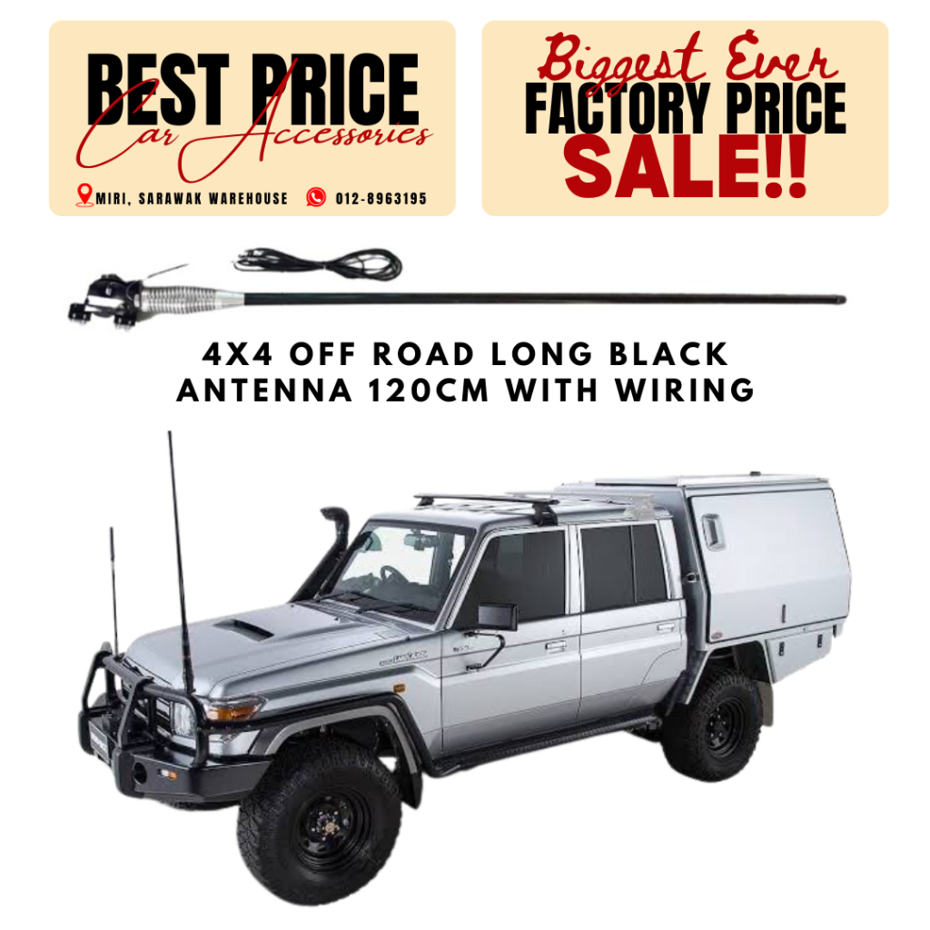 4x4 Off Road Long Black Antenna 120CM With Wiring | Shopee Malaysia