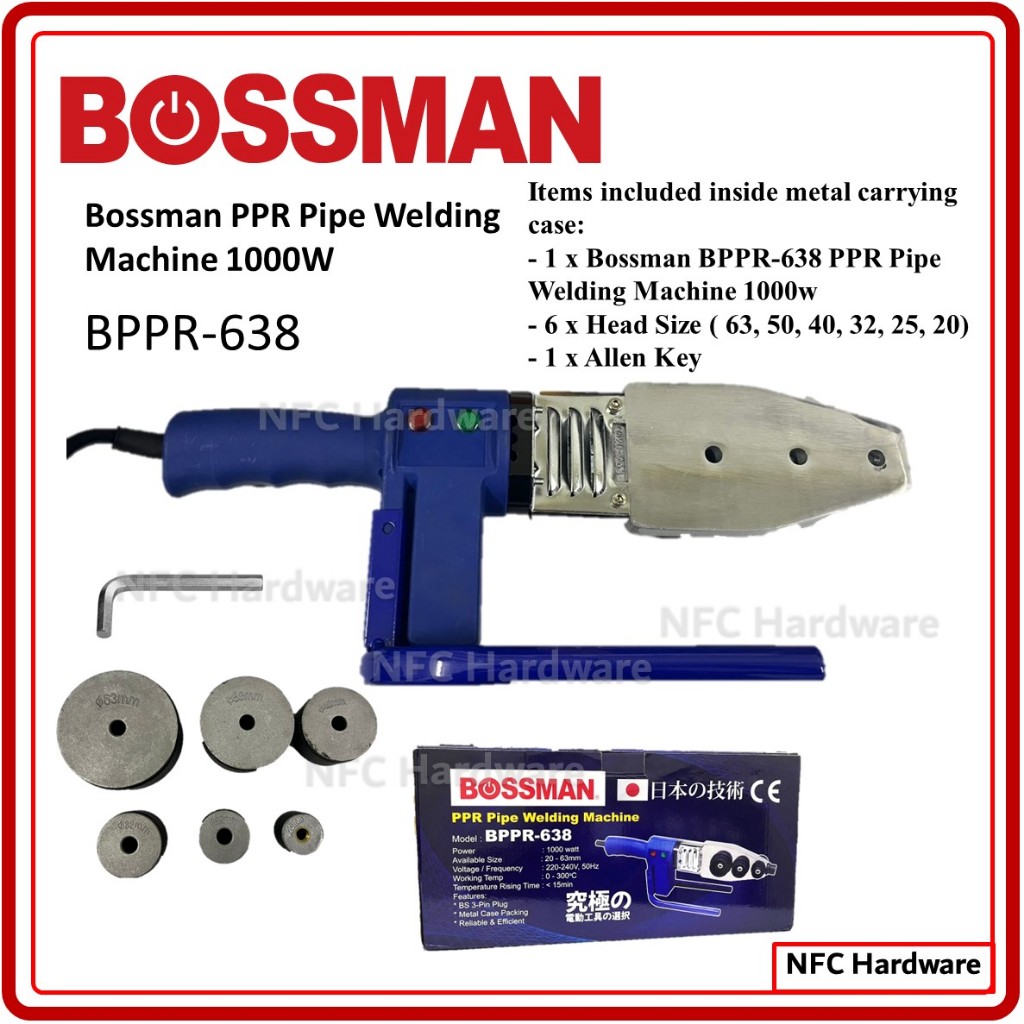 BOSSMAN BPPR-638 / BPPR638 Pipe Welding Machine 1000W | Shopee Malaysia