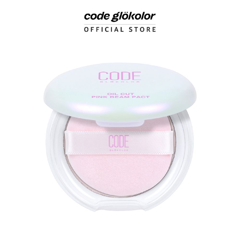 THE FACE SHOP Code GloKolor Oil Cut Compact Pink Beam 8g - Oil, Sebum Absorption Hybrid Powder ...