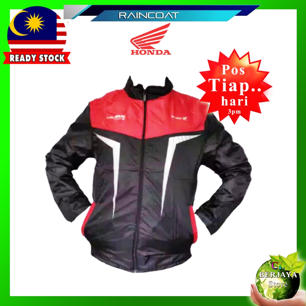 HONDA Original AHM Motorcycle Raincoat Baju Hujan Berkualiti | Shopee ...