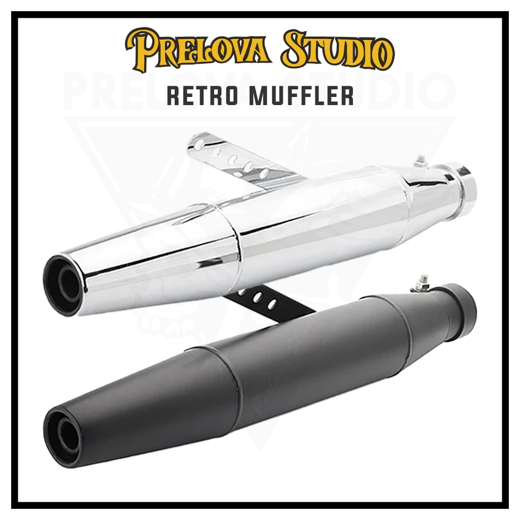 ( READY STOCK ) EXHAUST RETRO 35/39/43/50MM UNIVERSAL RETRO MOTORCYCLE ...