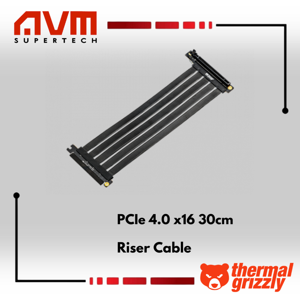 AVM THERMAL GRIZZLY PCIe 4.0 x16 Riser Cable 30cm Maximum transfer ...