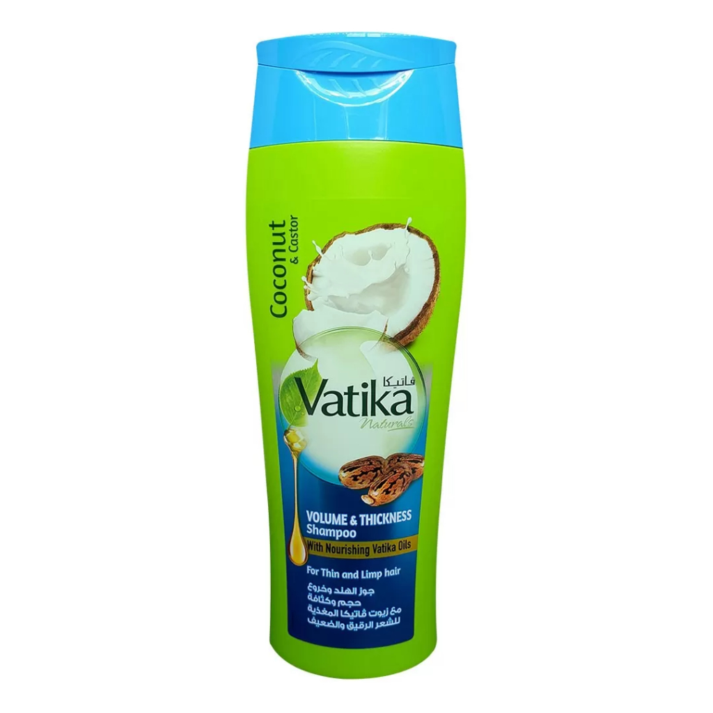 DABUR VATIKA Coconut & Castor Hair Shampoo Volume & Thickness 400ml ...