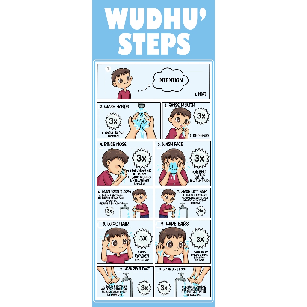 Sticker Wudhu Bergambar | Shopee Malaysia