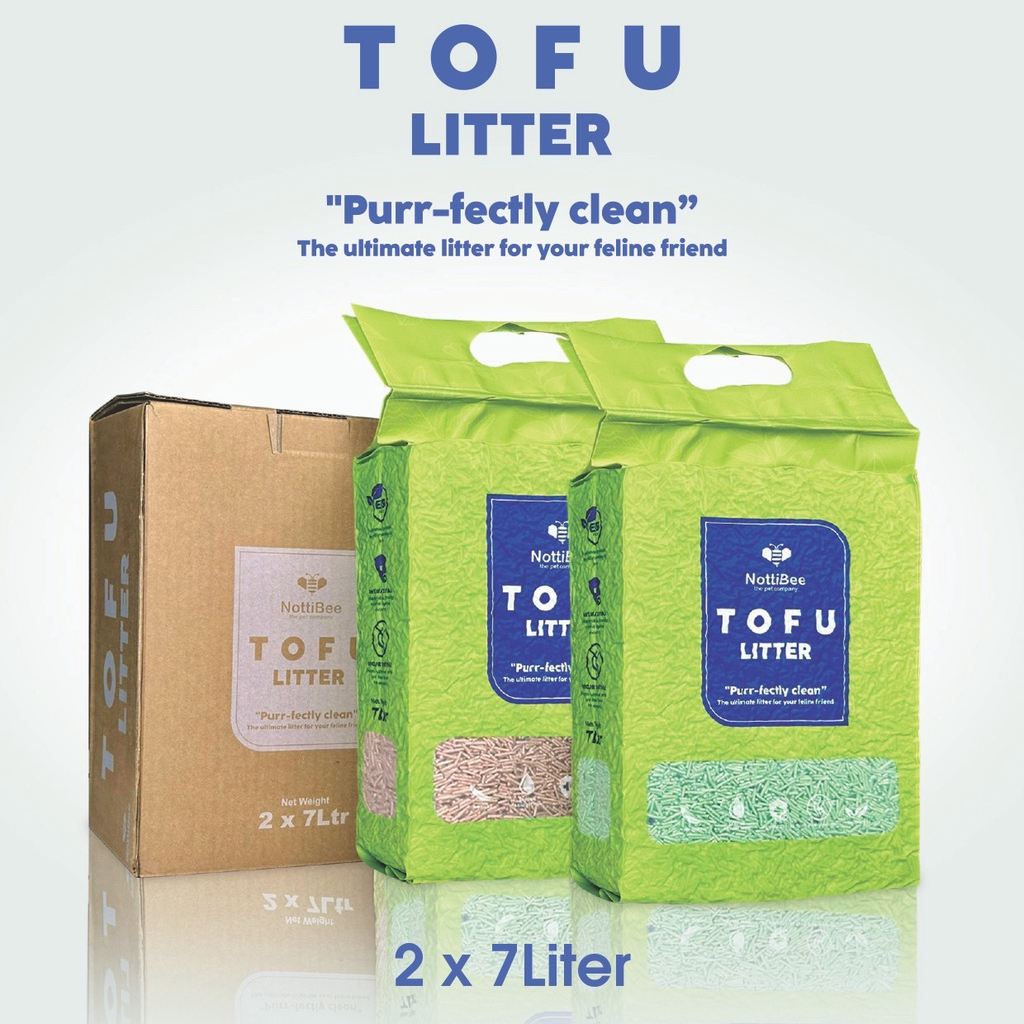 Nottibee Tofu Cat Litter 7L - Charcoal, Lavender, Original, Coffee ...