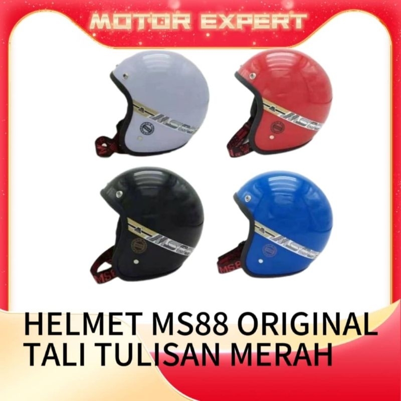 100% ORIGINAL MS88 HELMET 🔥TALI TULISAN MERAH🔥SAFETY HELMET TOPI MOTOR ...