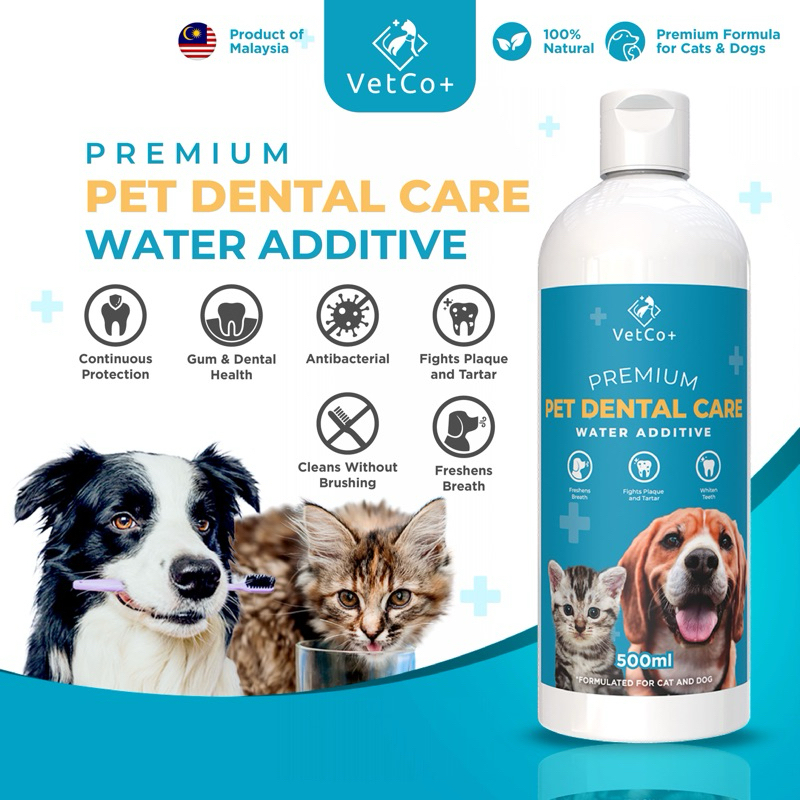 VetCo Pet Water Additive Dental Care For Cat Dog 500ml Cat Dog ...