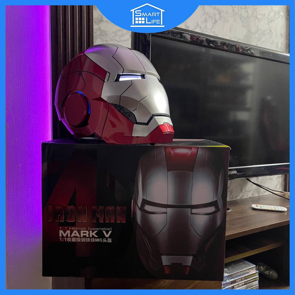 Ironman Mark 5 Helmet Ready Stock / Ironman MK5 Cosplay Helmet Voice ...
