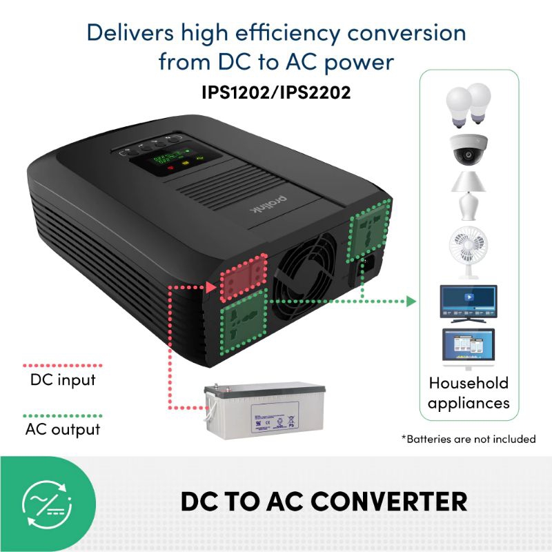 12VDC PROLINK IPS INVERTER MODEL IPS1202 1200VA/1000W 12DC | Shopee ...