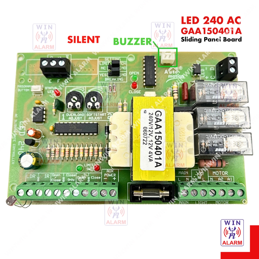 CONTROL PANEL AA-MATIC 240 ( LED 240 GAA150401A ) AC SLIDING AUTO GATE ...