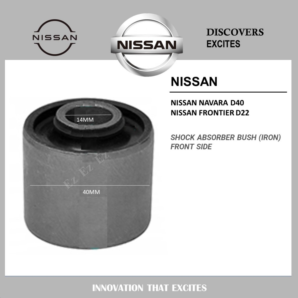 FRONT ABSORBER SHOCK BUSH FOR NISSAN NAVARA D40 FRONTIER D22 | Shopee ...