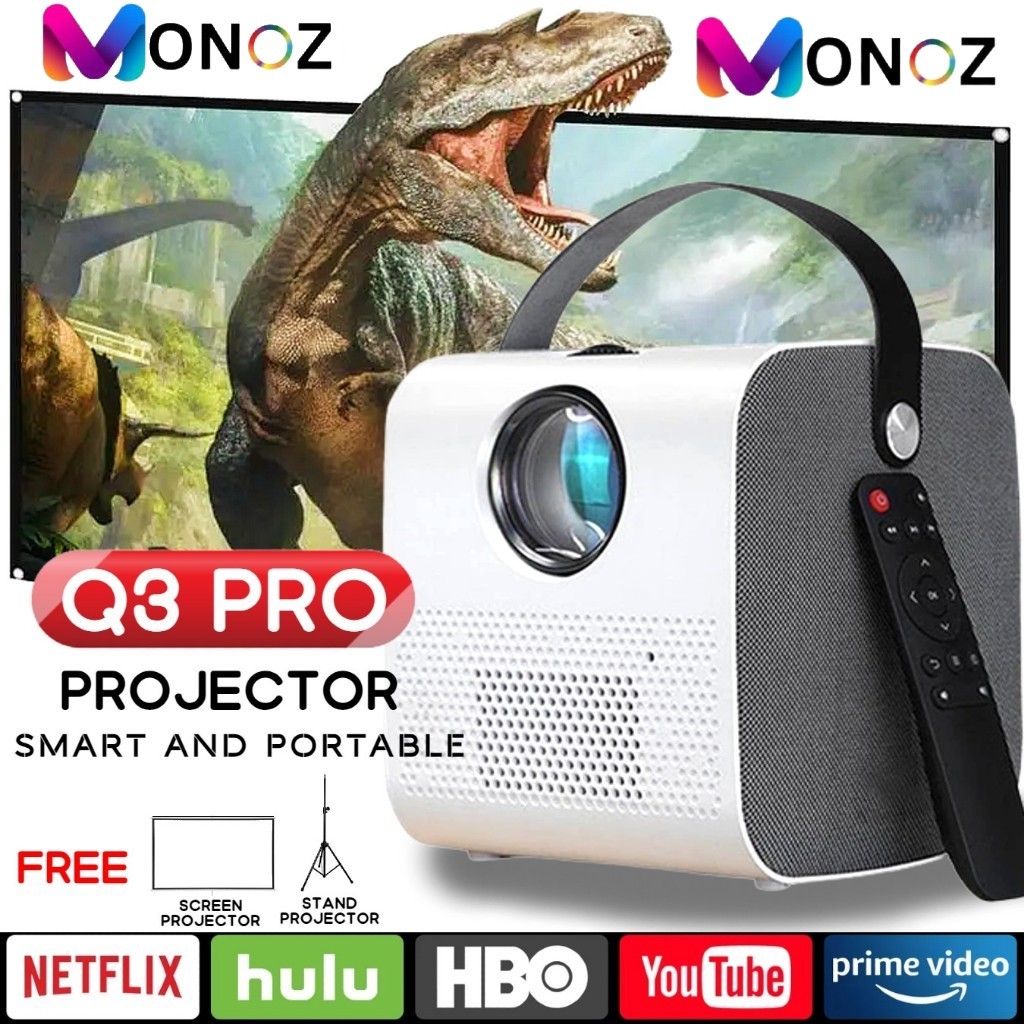 Smart Projector Q3 Pro HD 1080P 4K WIFI Home Projector home theater ...