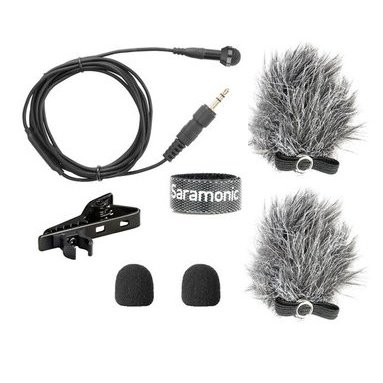 Saramonic DK3A Premium Omnidirectional Lavalier Microphone With Locking 3.5mm TRS Connector ...