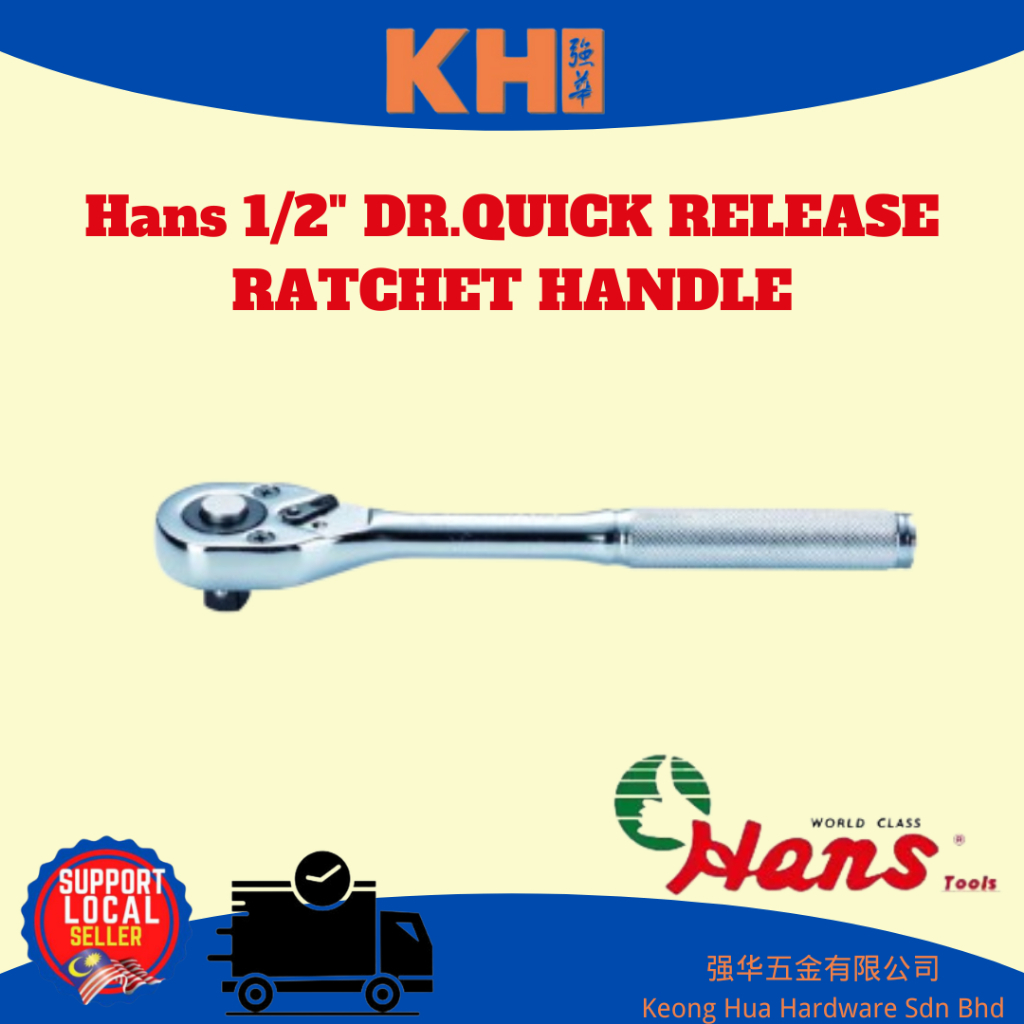 Hans 10" 1/2" DR.QUICK RELEASE RATCHET HANDLE (4120NQ) | Shopee Malaysia