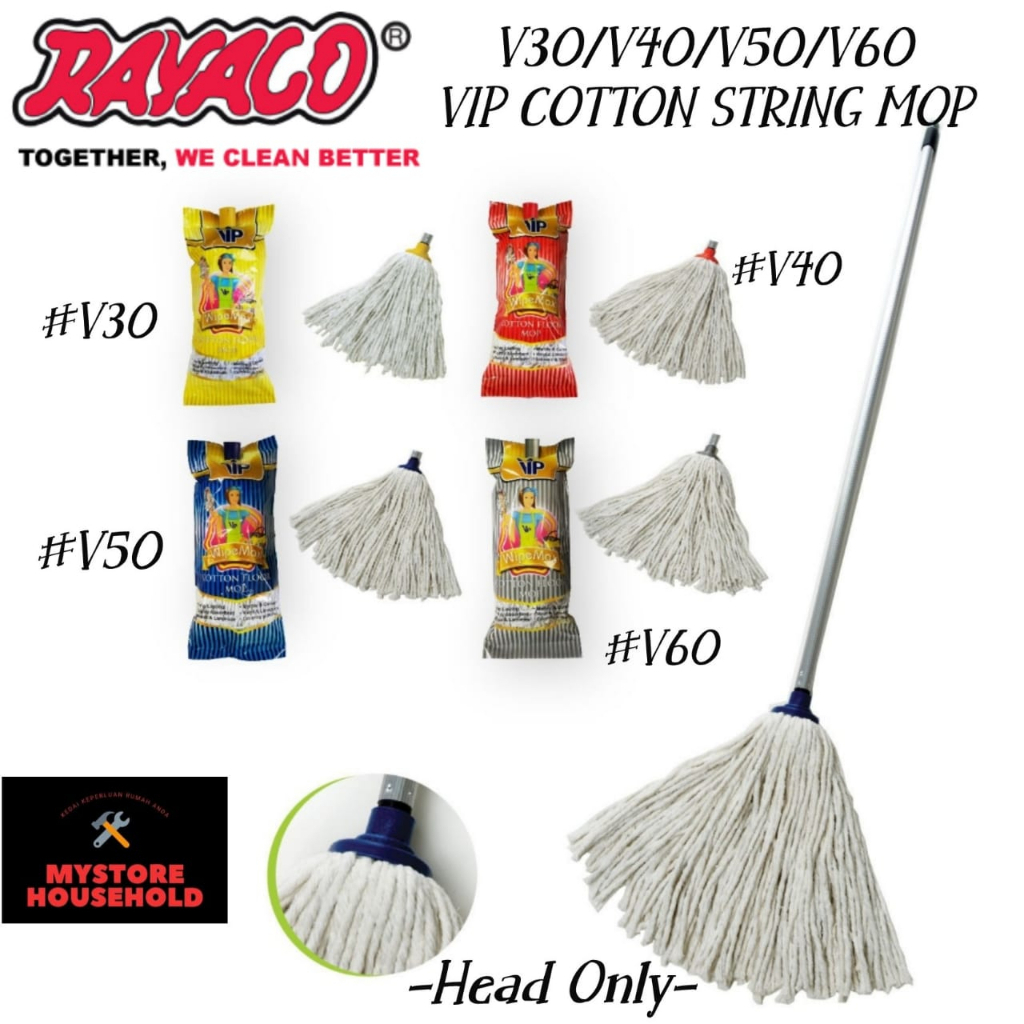 RAYACO White Cotton String Mop / Microfiber Super Absorbent Mop / Mop ...