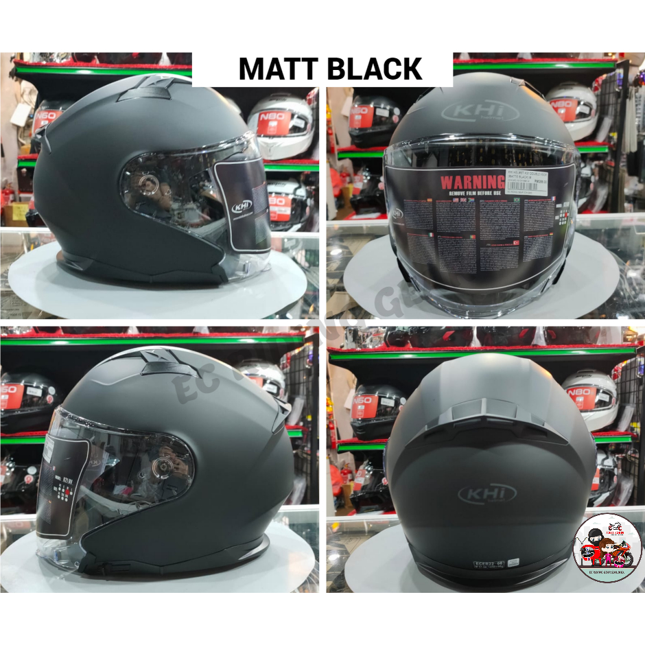 KHI K21DV HELMET DOUBLE VISOR OPEN FACE | Shopee Malaysia