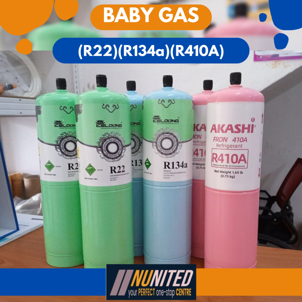 BABY GAS R22@R134a@R410A AIRCOND ICELOONG / AKASHI | Shopee Malaysia