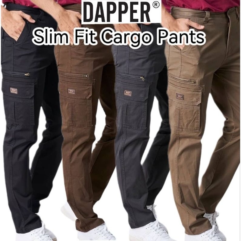 Dapper Slim Fit Cargo Pants / SELUAR KERJA | Shopee Malaysia