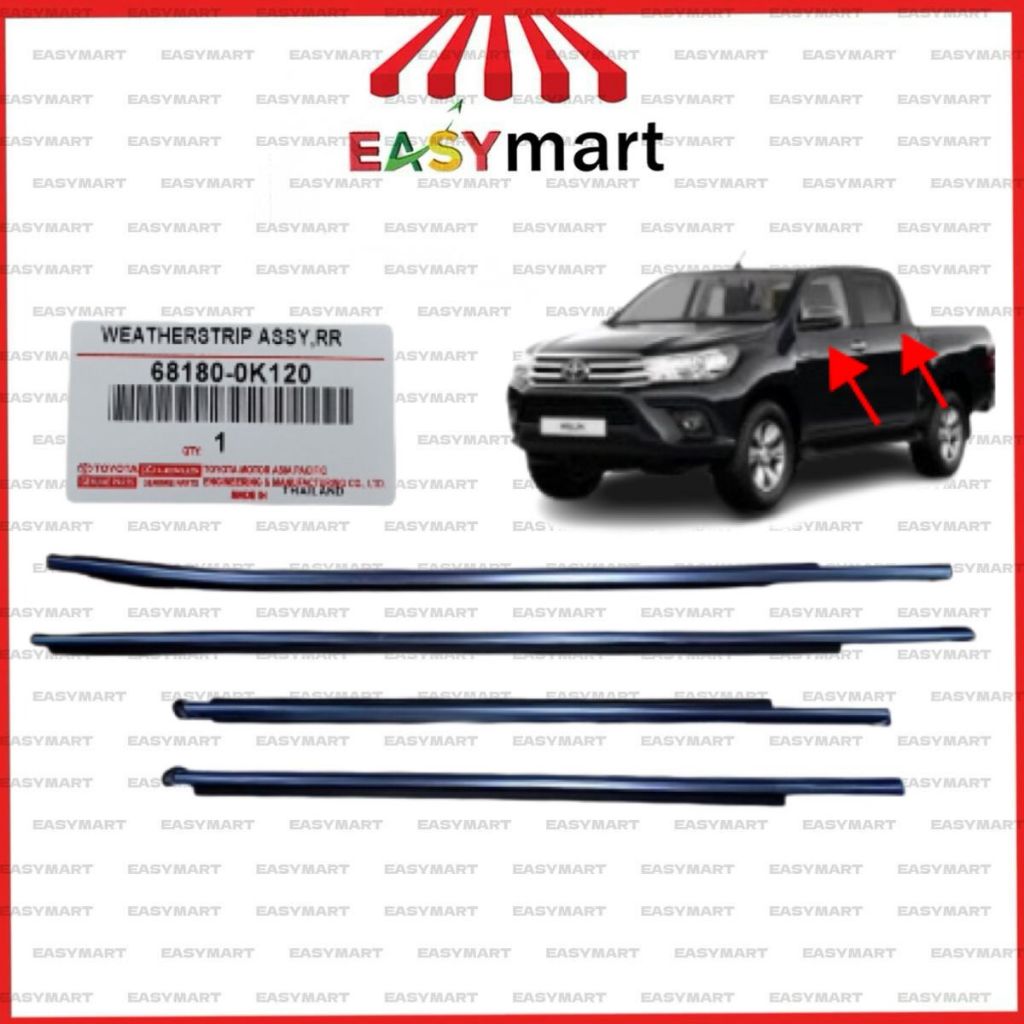 Chrome Toyota Hilux Revo Roque Rocco Gun125 Gun126 Chrome Door Moulding ...