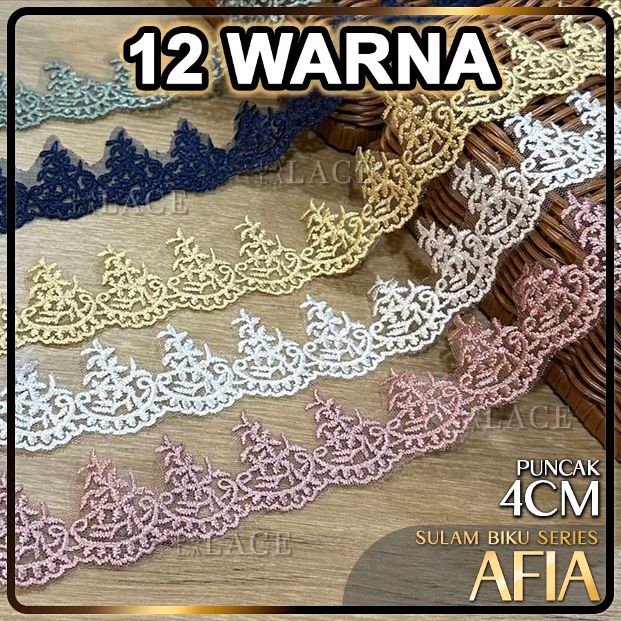 Border Lace Sulam Biku Afia 4cm Baju Kurung Raya 2024 Viral Border ...
