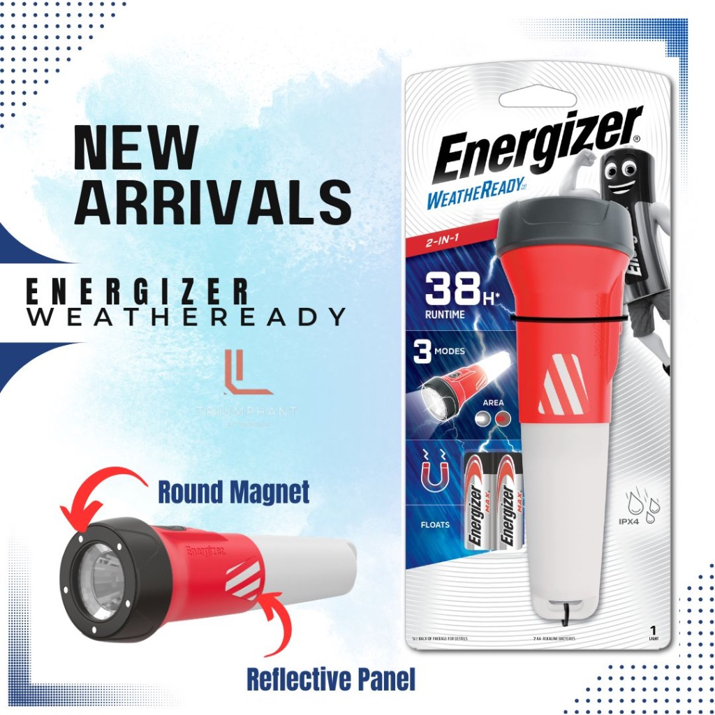 Energizer 2 IN 1 WeatheReady LED Torch Light Model ESAH211 | Shopee ...