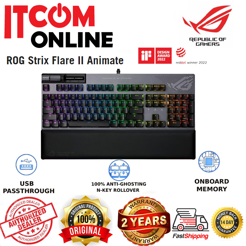 ASUS ROG STRIX FLARE II ANIMATE NX RGB XA07 WIRED USB GAMING MECHANICAL ...